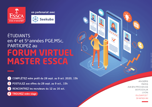 L’ESSCA prépare un forum virtuel pour les étudiants de 4e, 5e années et ...
