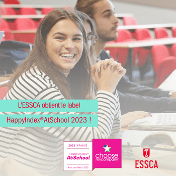L’ESSCA obtient le label HappyIndex®AtSchool 2023 - ESSCA
